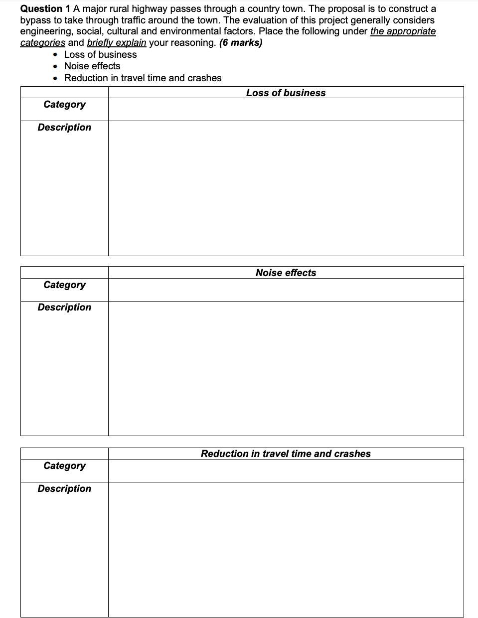 Solved Question 1 A major rural highway passes through a | Chegg.com