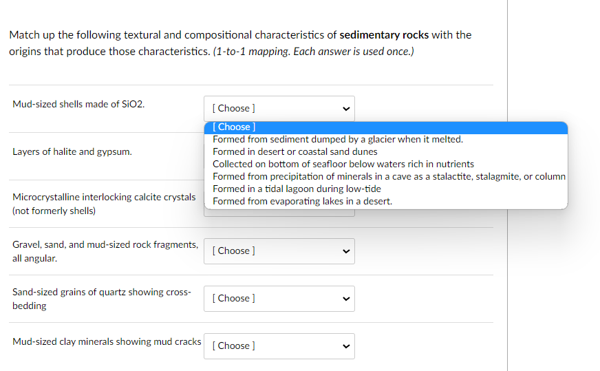 Solved Match up the following textural and compositional | Chegg.com