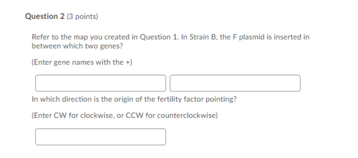 Four Hfr strains (A, B, C, D), were all derived from | Chegg.com