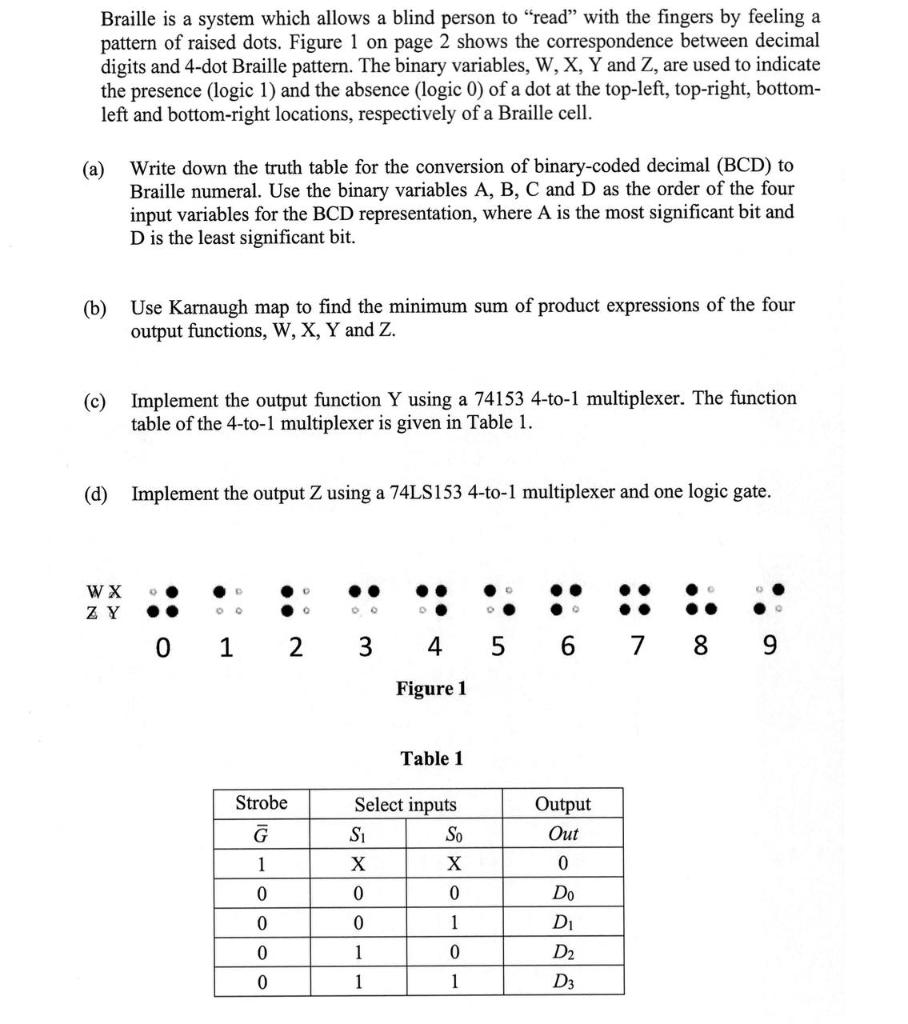 Solved Braille is a system which allows a blind person to | Chegg.com