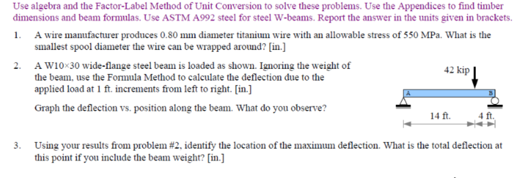 Use algebra and the Factor-Label Method of Unit | Chegg.com