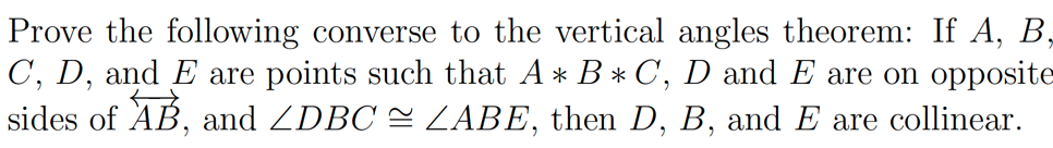 Solved Prove the following converse to the vertical angles | Chegg.com