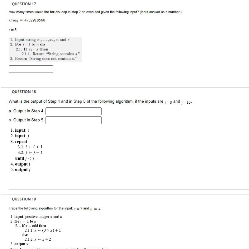 Solved QUESTION 17 How many times would the for-do loop in | Chegg.com