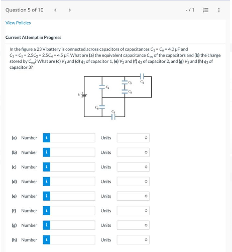 Solved Current Attempt in Progress In the figure a 23 V | Chegg.com