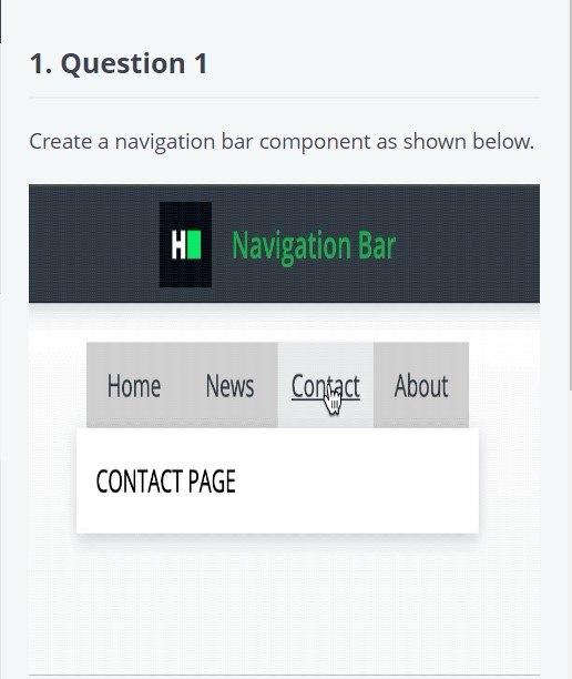 Solved need help with nav barhere is the index.js import | Chegg.com