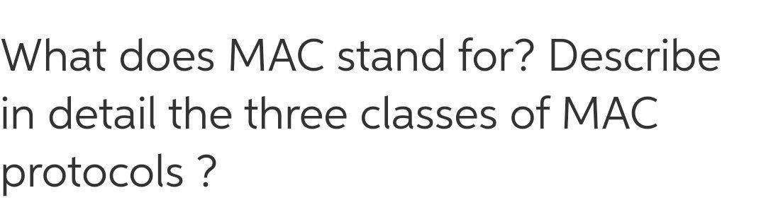 What does mac stand for store