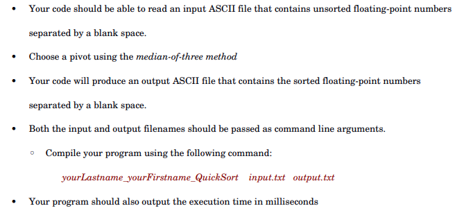 Solved Your code should be able to read an input ASCII file | Chegg.com