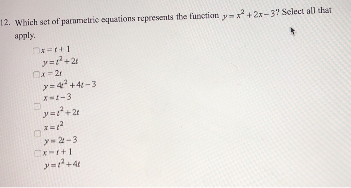 Solved 11. Which equation in rectangular form describes the | Chegg.com