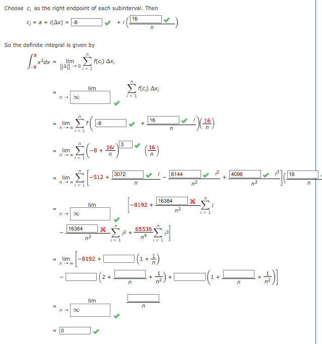 Choose c as the right endpoint of each subinterval. | Chegg.com