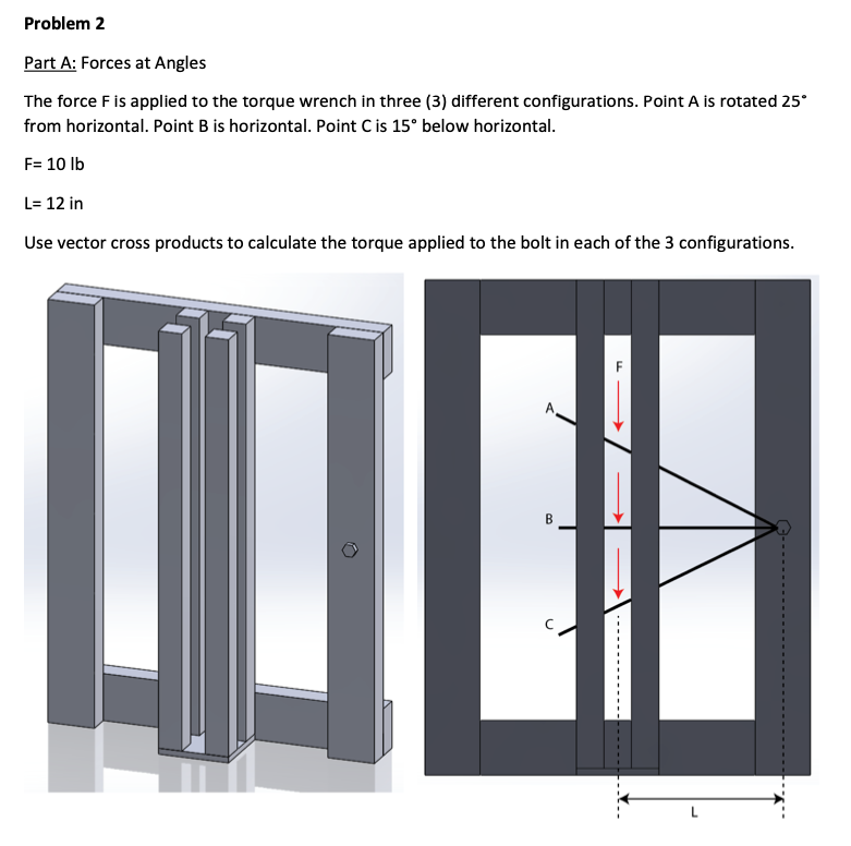 Solved Problem 2 Part A: Forces at Angles The force F is | Chegg.com
