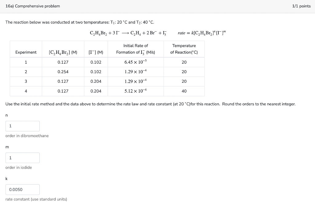 Solved 16a) Comprehensive problem The reaction below was | Chegg.com