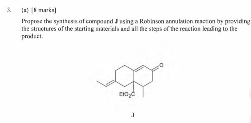 Solved Propose the synthesis of compound J using a Robinson | Chegg.com