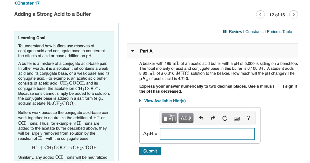 Solved 1 Review | Constants Periodic Table Learning Goal: | Chegg.com