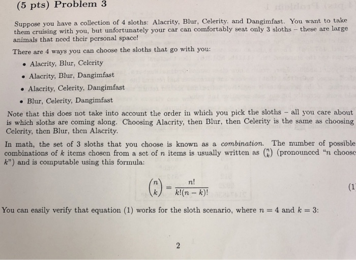 Solved (5 pts) Problem 3 Suppose you have a collection of 4 | Chegg.com