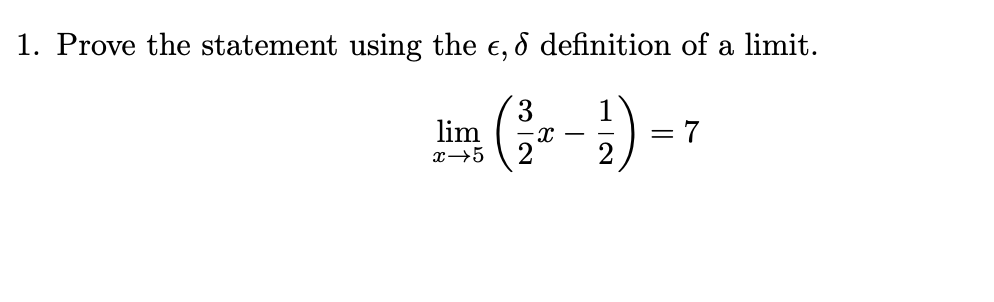 Solved Prove the statement using the εlon,δ ﻿definition of a | Chegg.com