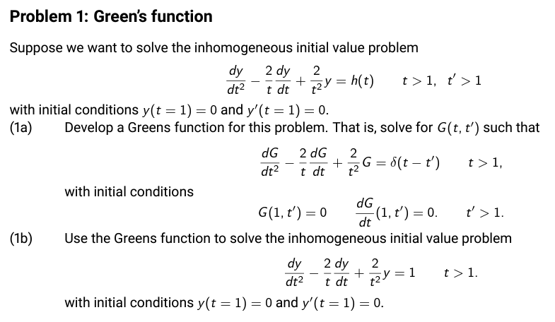Solved Suppose we want to solve the inhomogeneous initial | Chegg.com