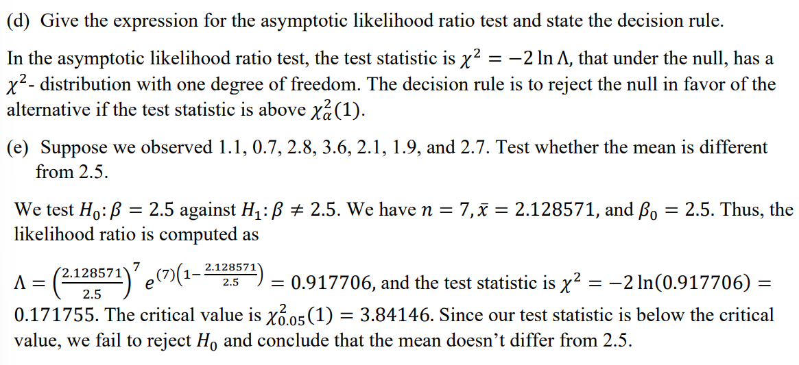 Solved Problem 5. Let X1,…,Xn be iid exponential random | Chegg.com