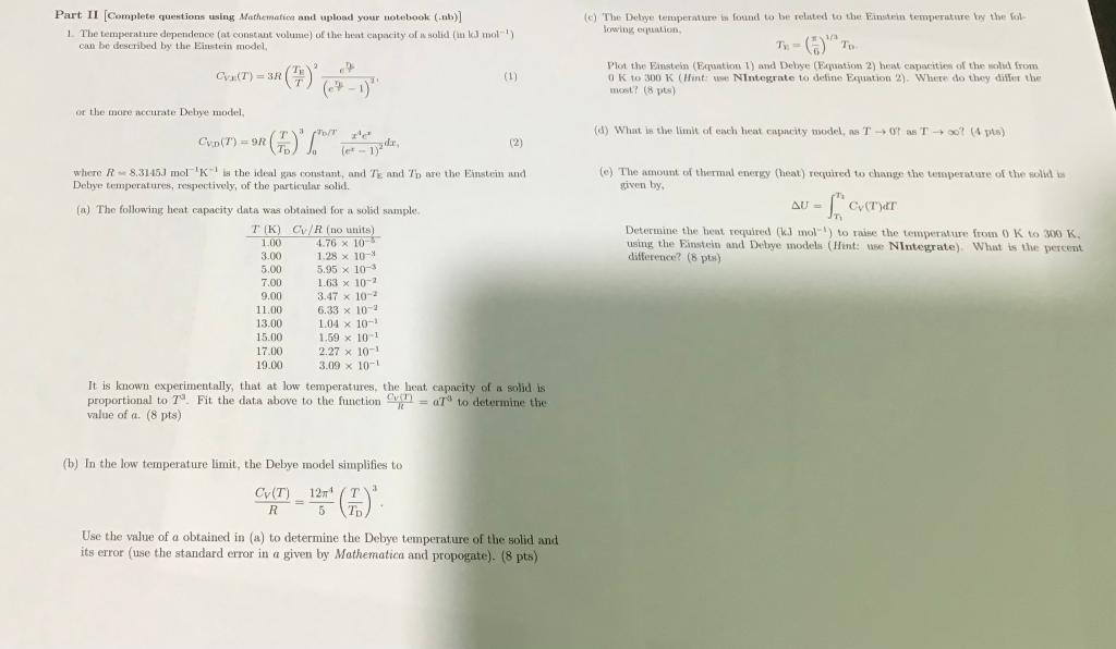 Part II (Completo questions using Mathematica and | Chegg.com