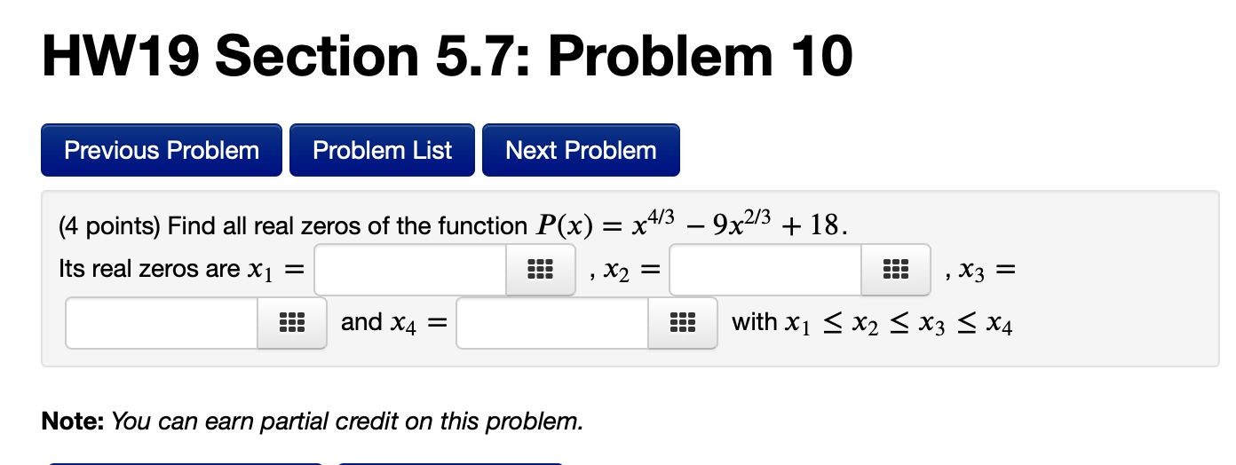 Solved HW19 Section 5.7: Problem 10 Previous Problem Problem | Chegg.com