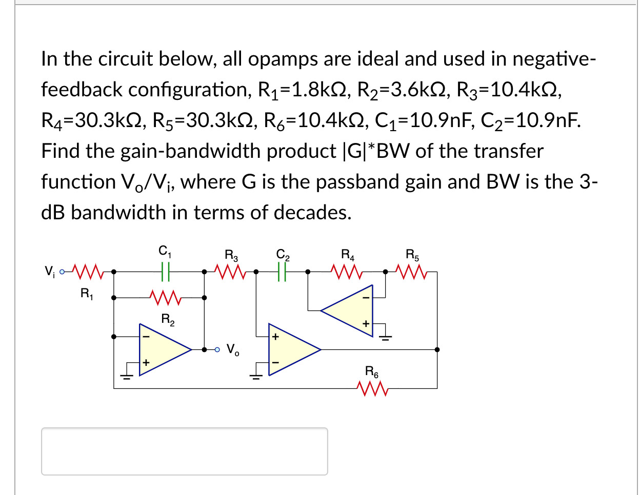 Solved In the circuit below, all opamps are ideal and used | Chegg.com