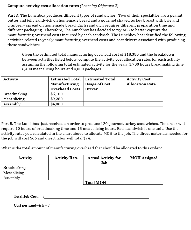 Solved Compute activity cost allocation rates (Learning | Chegg.com
