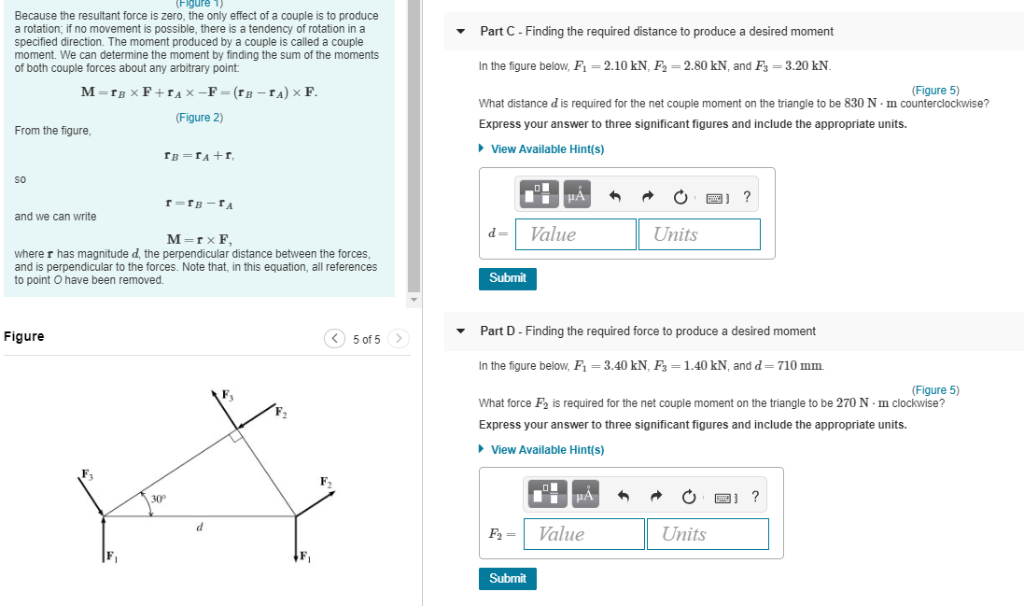 Solved Figure 1) Because the resultant force is zero, the | Chegg.com