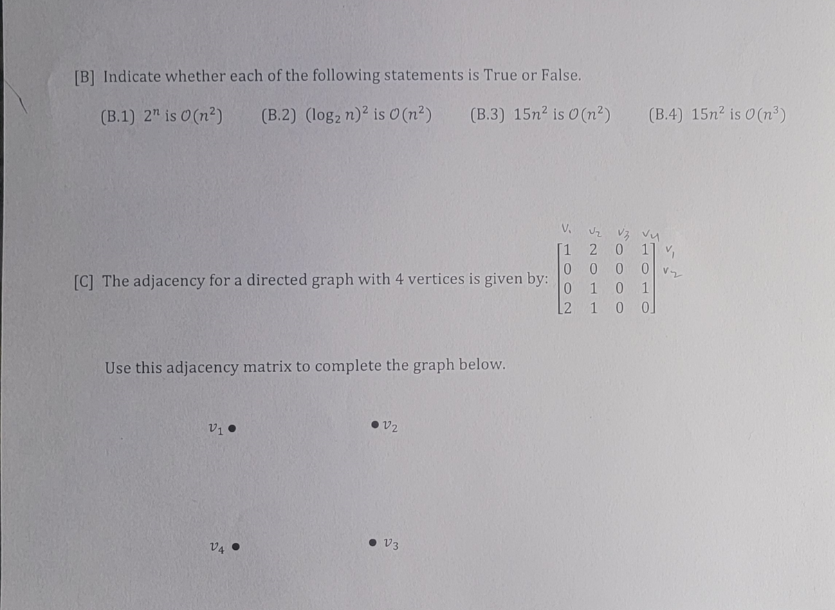 Solved [B] Indicate whether each of the following statements | Chegg.com