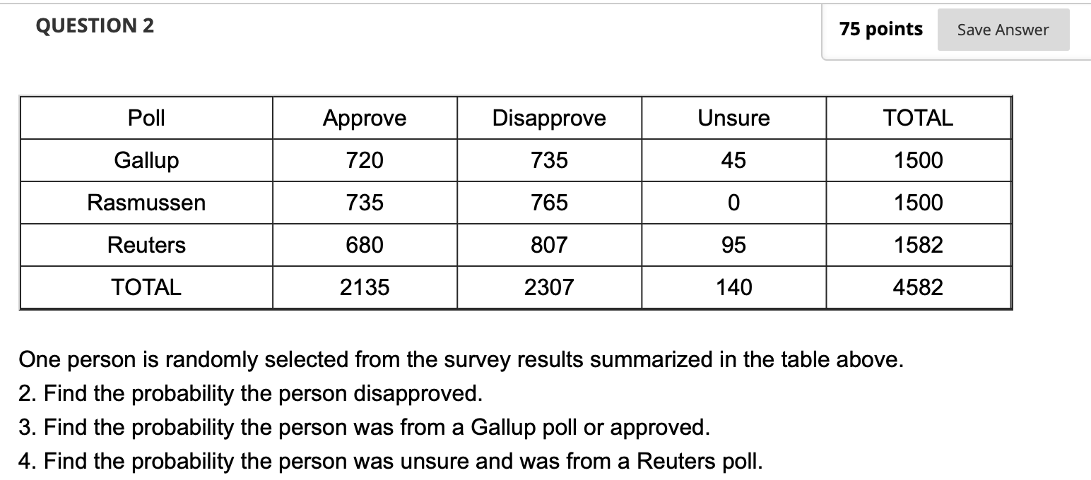 Solved Show work and express probabilities as decimal values | Chegg.com
