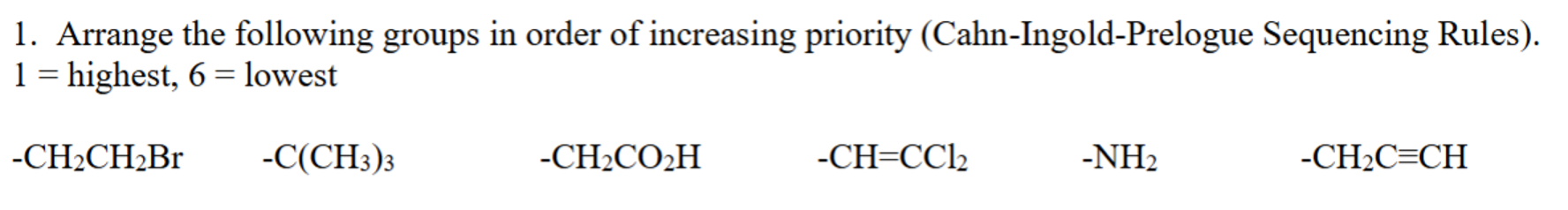 Solved Arrange the following groups in ﻿order of ﻿increasing | Chegg.com