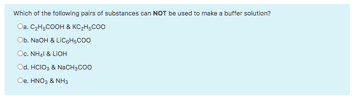 Solved Which of the following pairs of substances can NOT be | Chegg.com