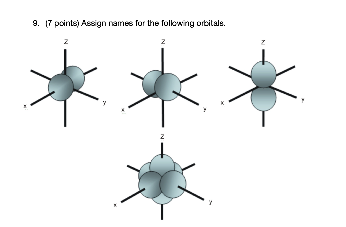 Solved 9. (7 points) Assign names for the following | Chegg.com