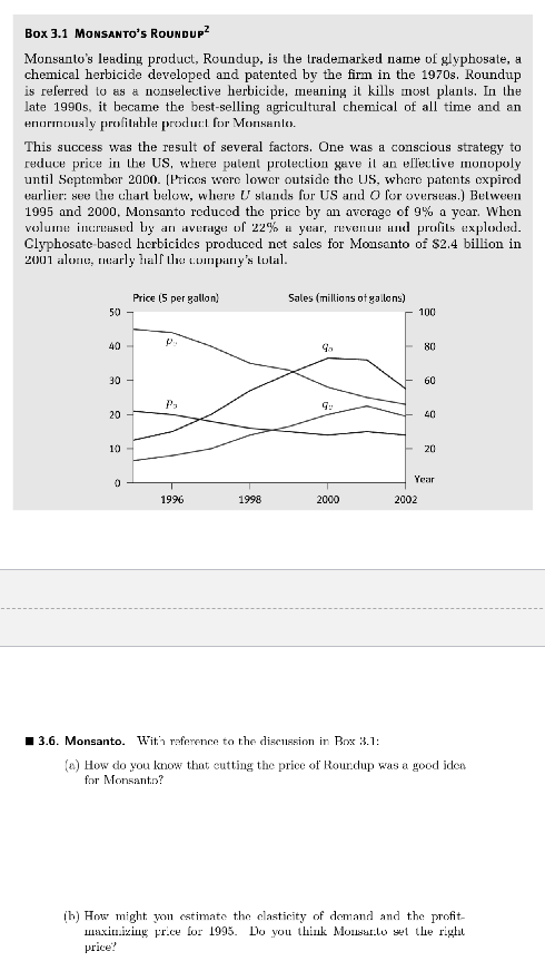 Solved Box 3.1 MONSANTO's RoUNDUP 2 Monsanto's leading | Chegg.com
