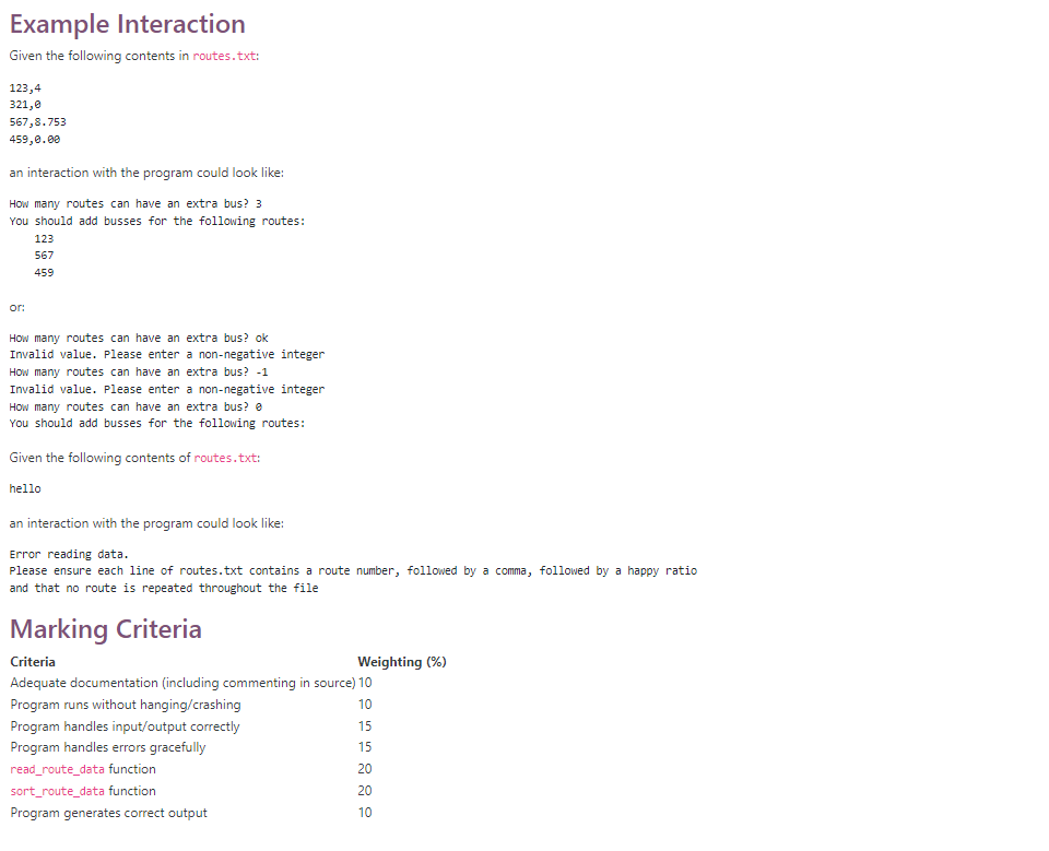 Solved Assessment Notes: Programming task. All assignments | Chegg.com