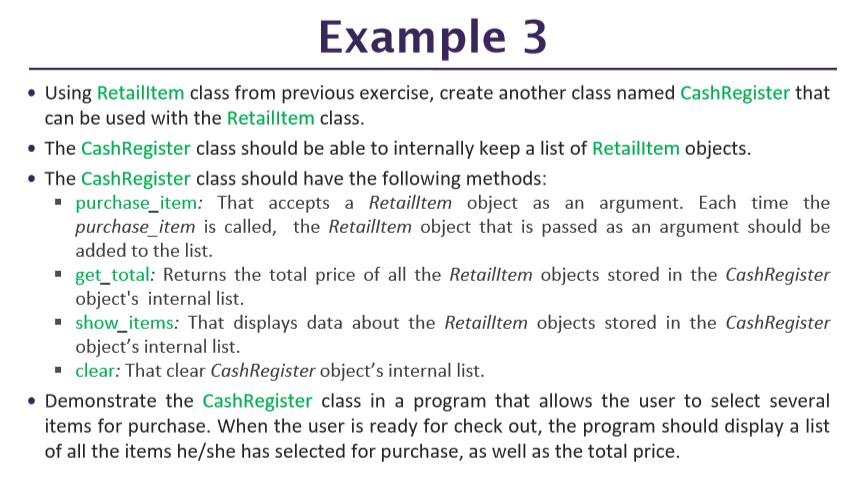 (Solved) : Example 3 Using Retailltem Class Previous Exercise Create ...
