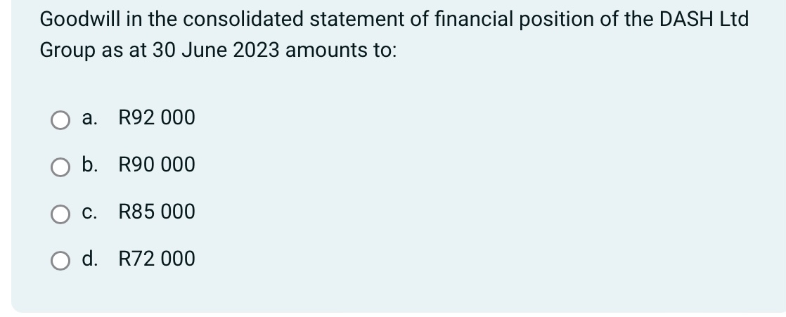 DASH Ltd manufactures electronic equipment. The board | Chegg.com