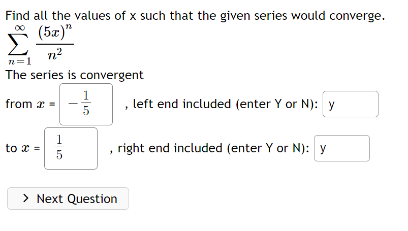 Solved 1 1 Given that = x" with convergence in (-1, 1), find | Chegg.com
