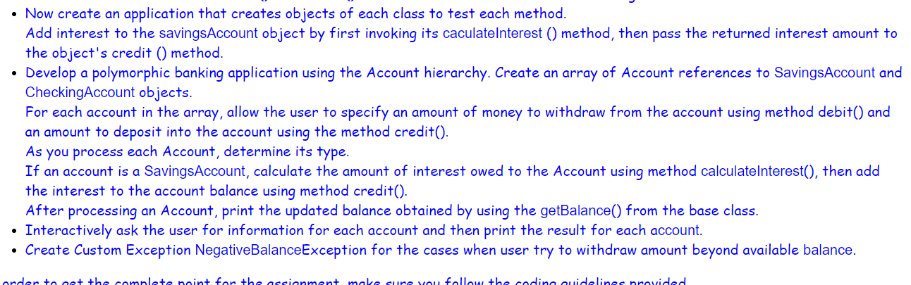 Solved Create an Inheritance hierarchy that a bank may use | Chegg.com