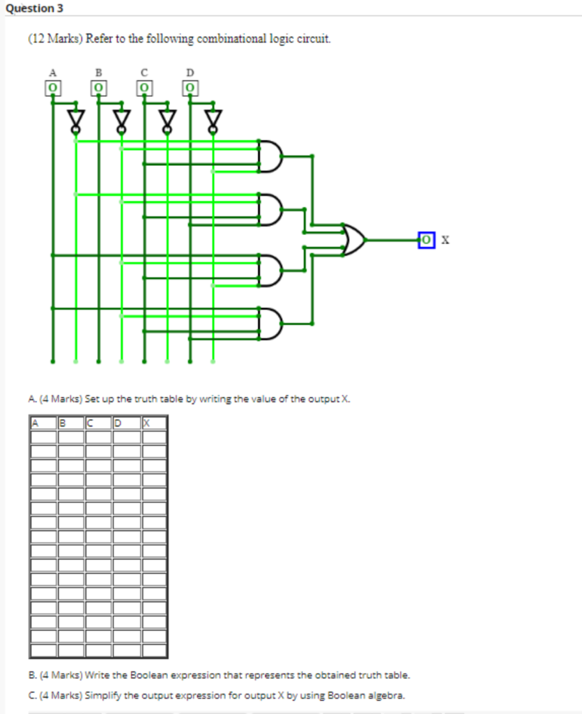 Solved Question 3 (12 Marks) Refer to the following | Chegg.com