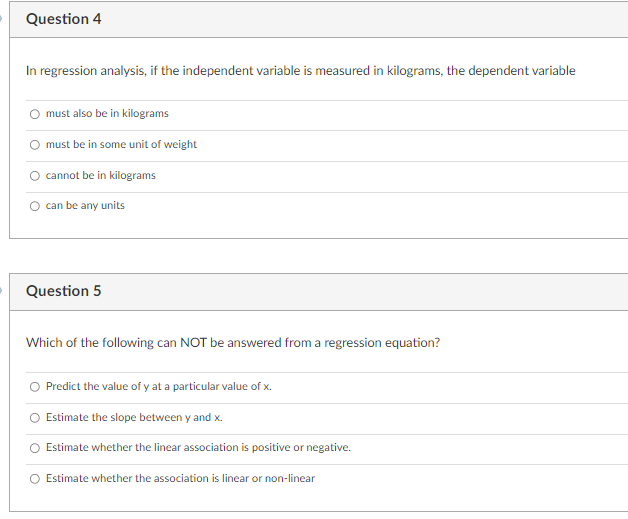 Solved In regression analysis, if the independent variable | Chegg.com