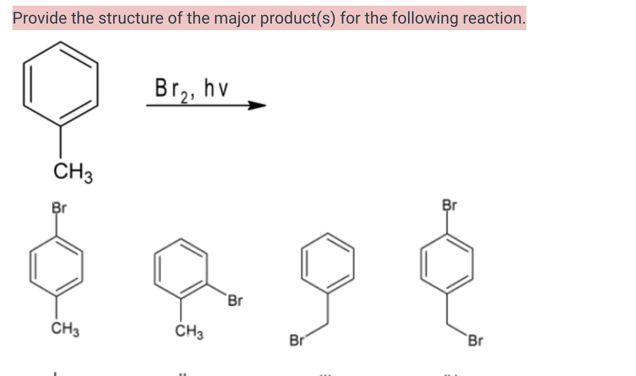Solved Provide the structure of the major product(s) ﻿for | Chegg.com