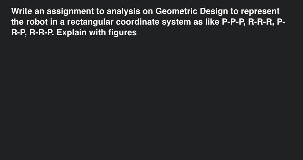 Solved Write an assignment to analysis on Geometric Design | Chegg.com