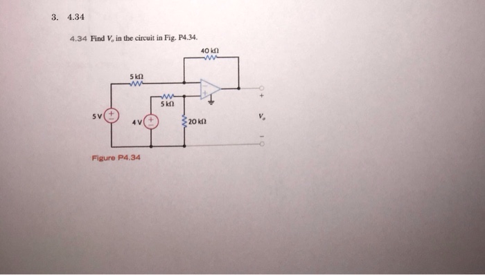 Solved Find V_o in the circuit in Fig. P4. 34. | Chegg.com Solved Find V_o in the circuit in Fig. P4. 34. | Chegg.com