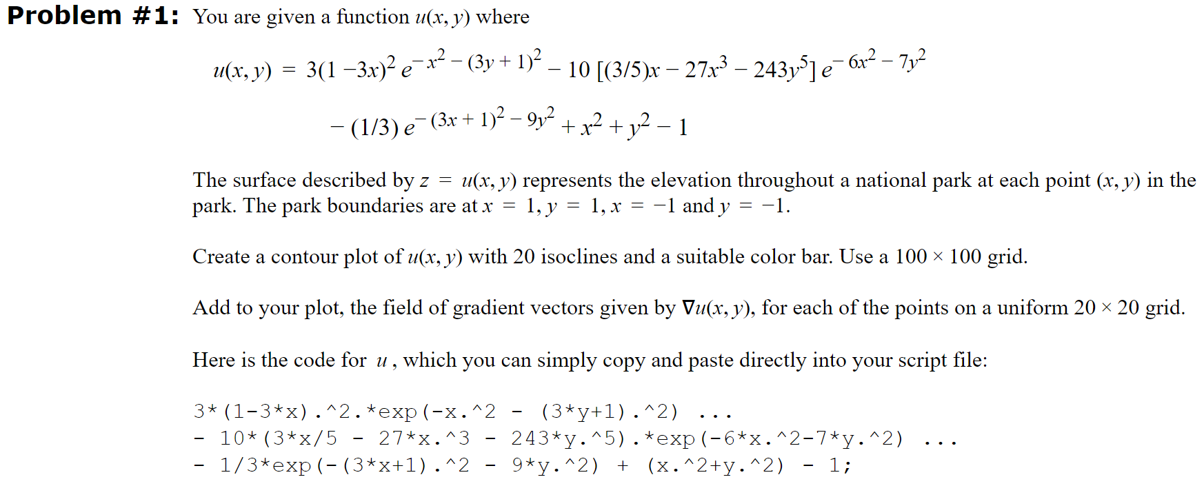 Solved Problem \# 1: You are given a function u(x,y) where | Chegg.com