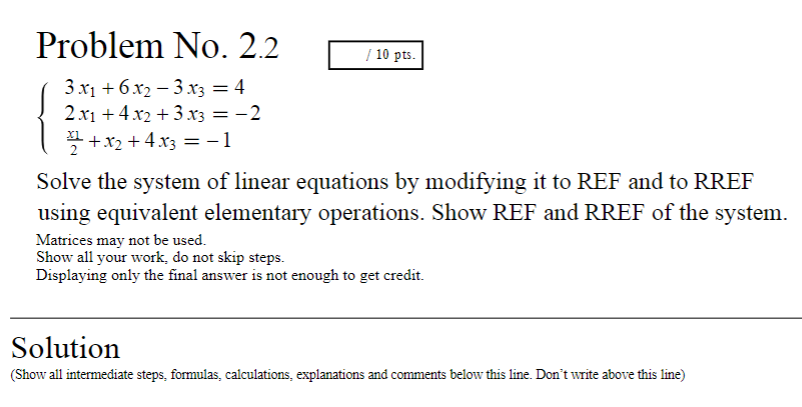 Solved Problem No. 2.2 | Chegg.com