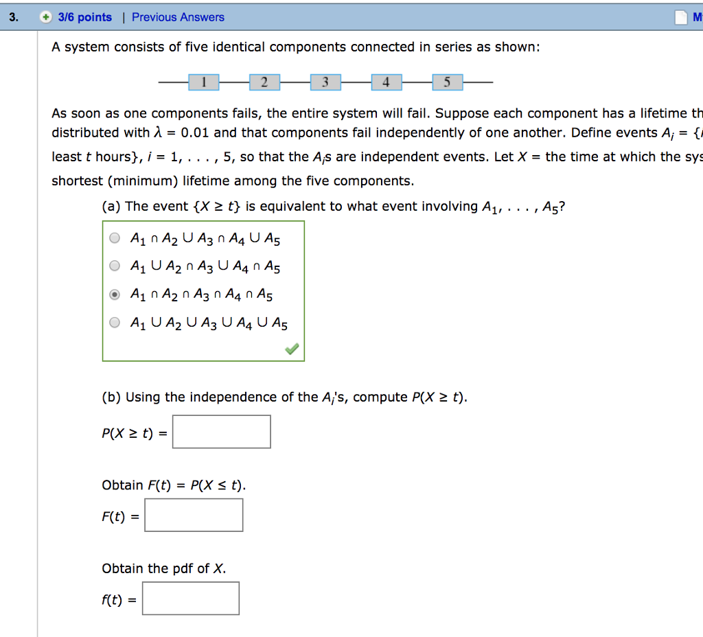 Solved 3. 3/6 points | Previous Answers A system consists of | Chegg.com Solved 3. 3/6 points | Previous Answers A system consists of | Chegg.com