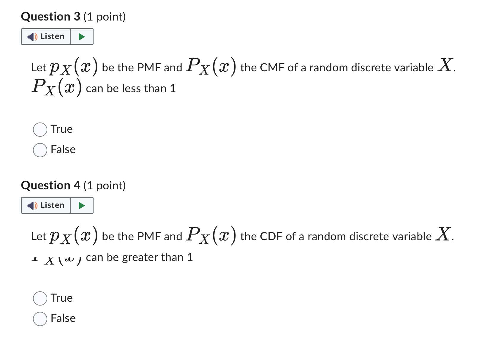 Solved Let pX(x) be the PMF and PX(x) the CMF of a random | Chegg.com