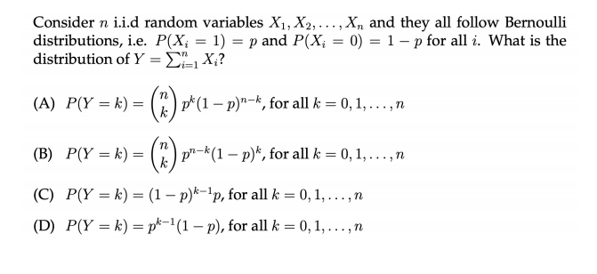 Solved Consider n i.i.d random variables X1, X2, ..., Xn and | Chegg.com