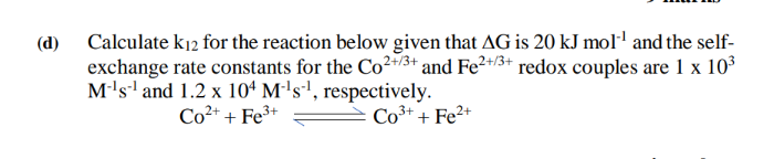 Solved d) Calculate \\( \\mathrm{k}_{12} \\) for the | Chegg.com