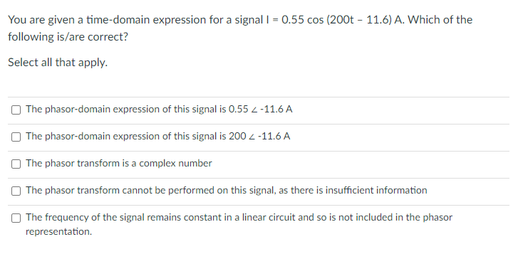 Solved You are given a time-domain expression for a signal | Chegg.com