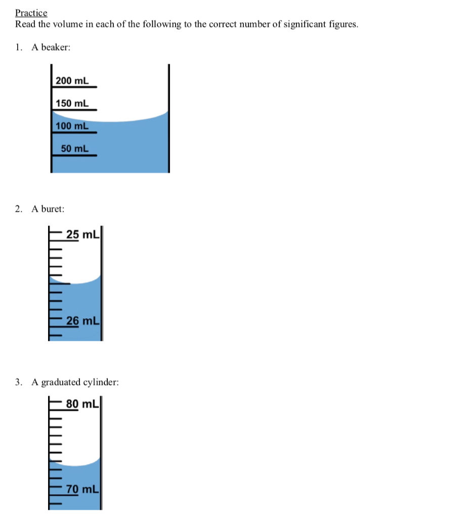 Solved Practice Read the volume in each of the following to | Chegg.com